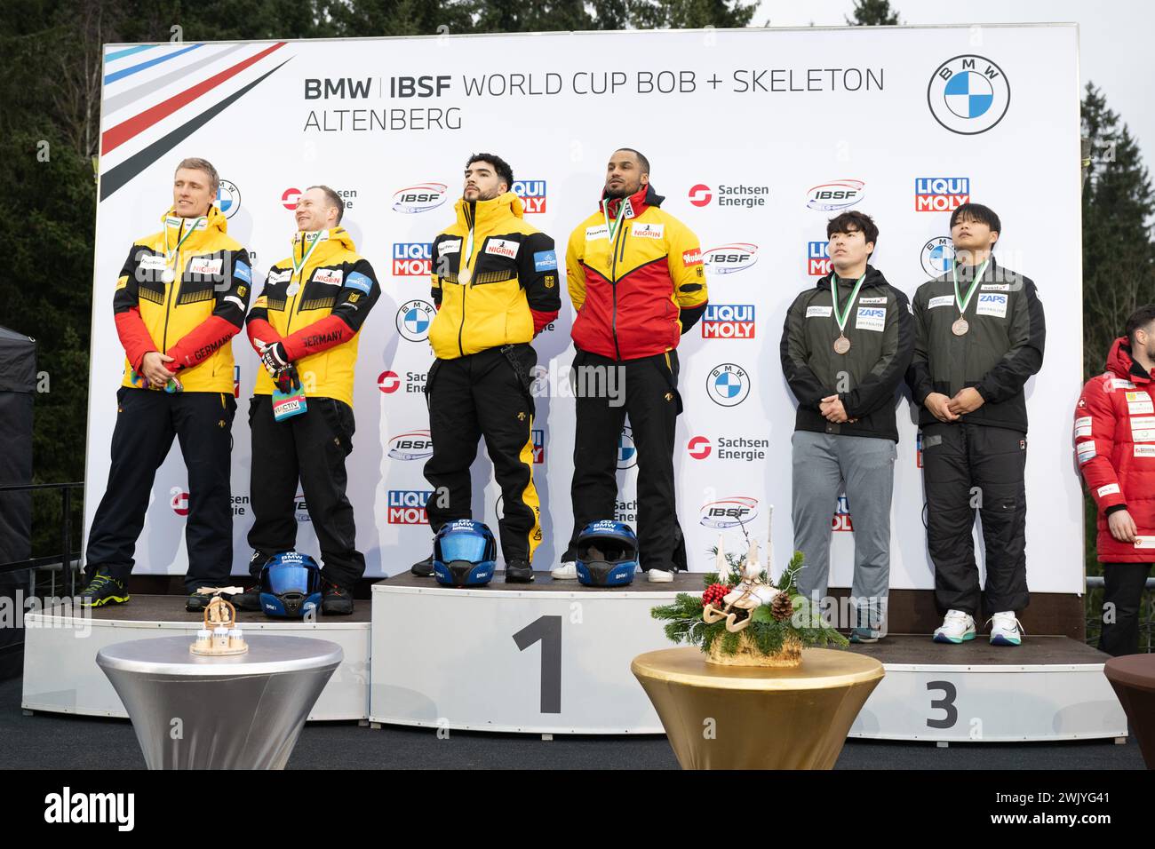 Altenberg, Germany. 17th Feb, 2024. Bobsleigh, World Cup, two-man ...