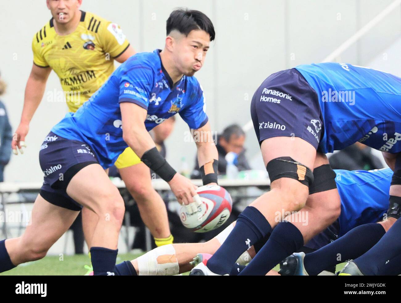 Kumagaya, Japan. 17th Feb, 2024. Saitama Panasonic Wild Knights scrum ...