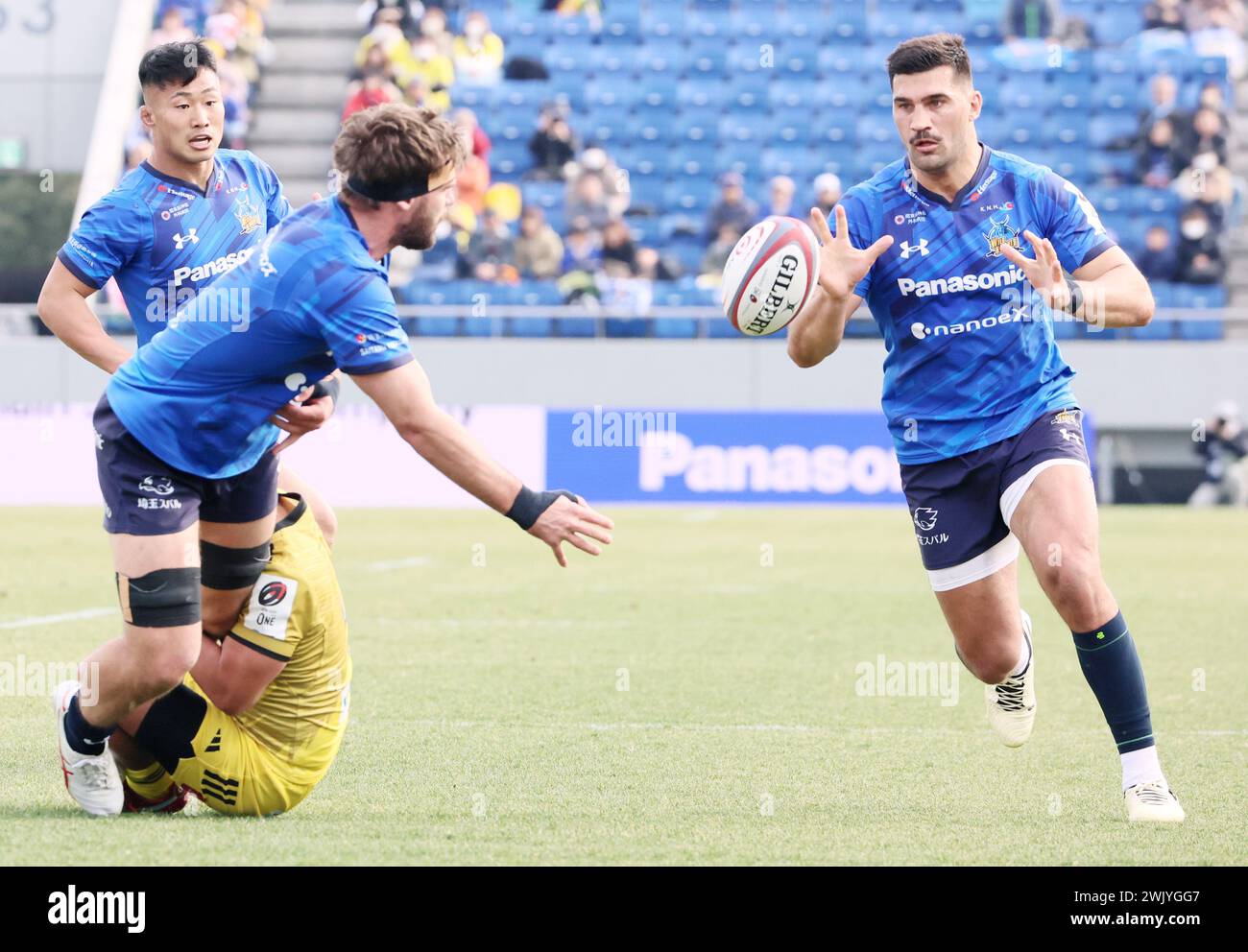 Kumagaya, Japan. 17th Feb, 2024. Saitama Panasonic Wild Knights flanker ...