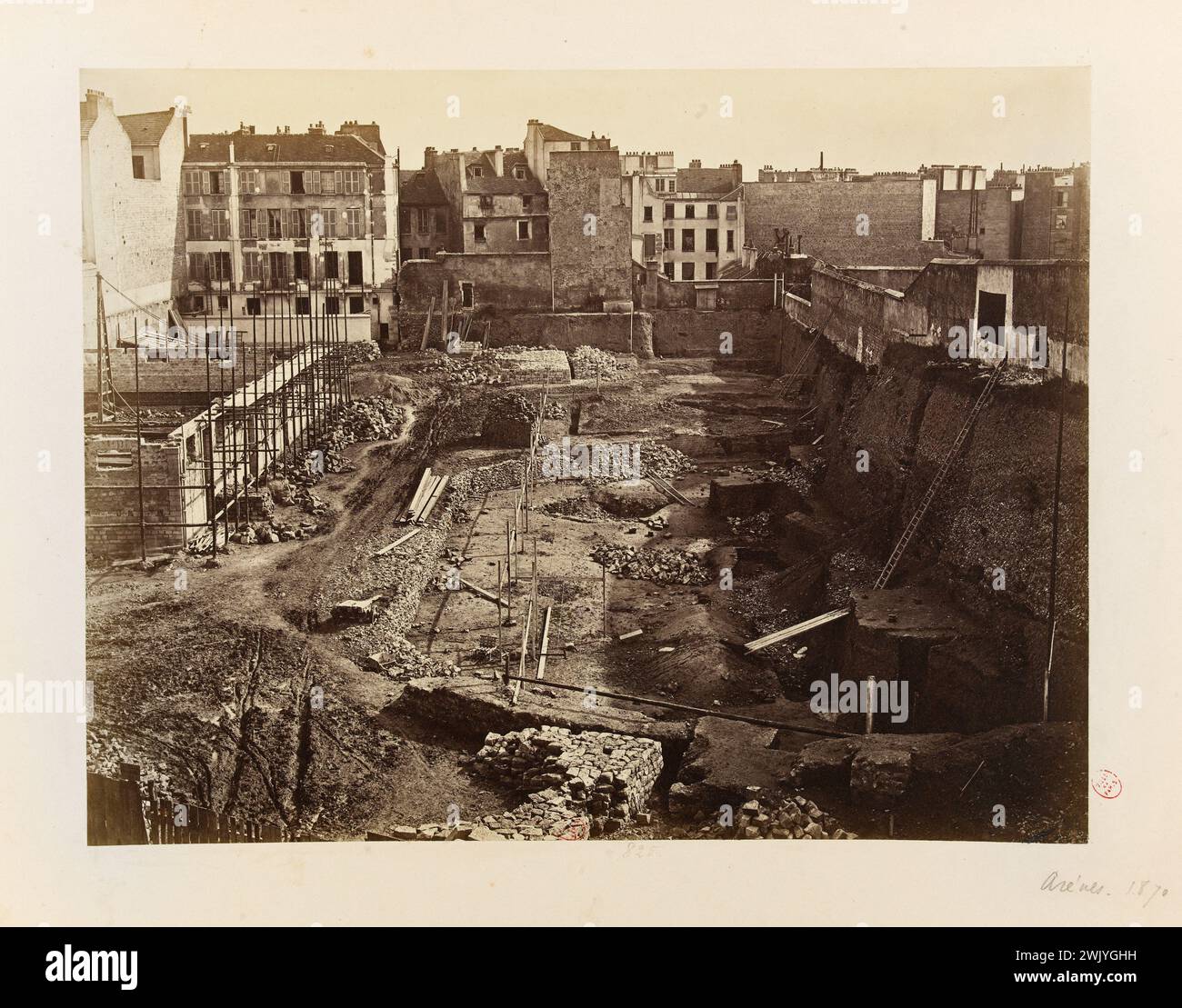 Lutèce arenas, excavations. Paris (5th arr.). Photograph by Pierre ...