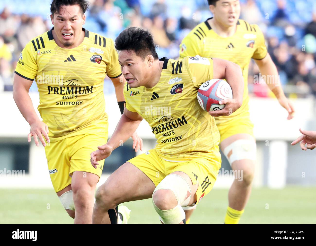 Kumagaya, Japan. 17th Feb, 2024. Tokyo Suntory Sungoliath flanker Kanji ...