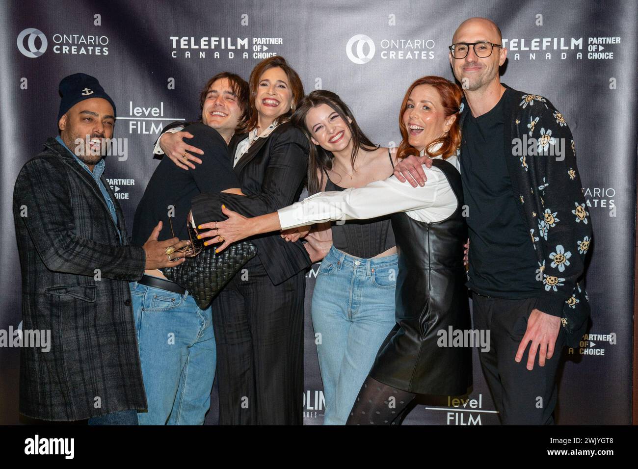 (L-R) Rainbow Sun Francks, Charlie Gillespie, Michaela Watkins, Sara ...