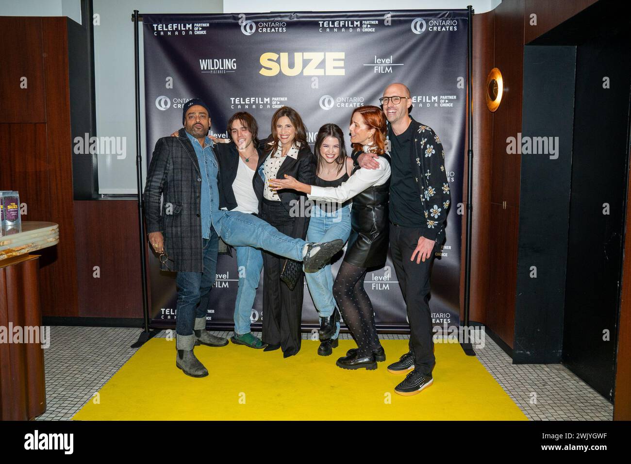 (L-R) Rainbow Sun Francks, Charlie Gillespie, Michaela Watkins, Sara ...