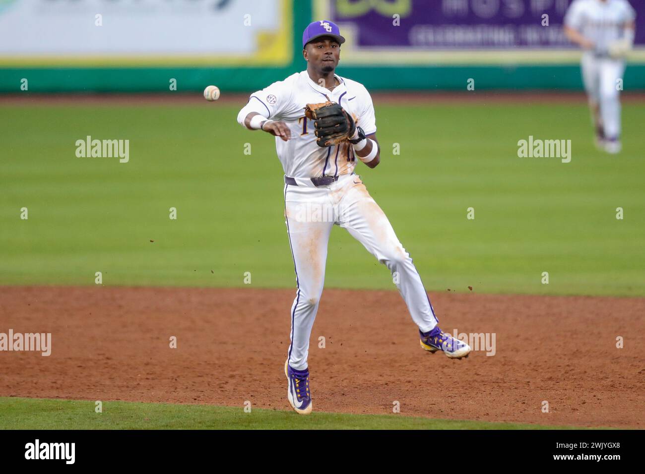 Baton Rouge, LA, USA. 16th Feb, 2024. LSU shortstop Michael Braswell ...