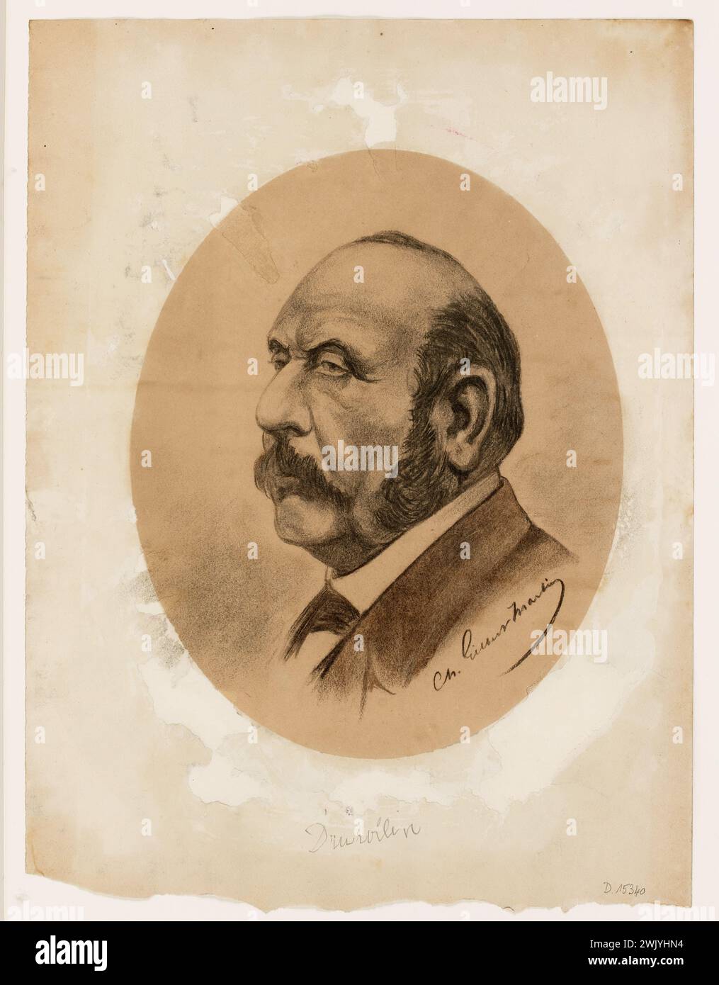 Martin, Charles (n.1848 - D.1934), Portrait of Ledru -Rollin. (Dummy ...