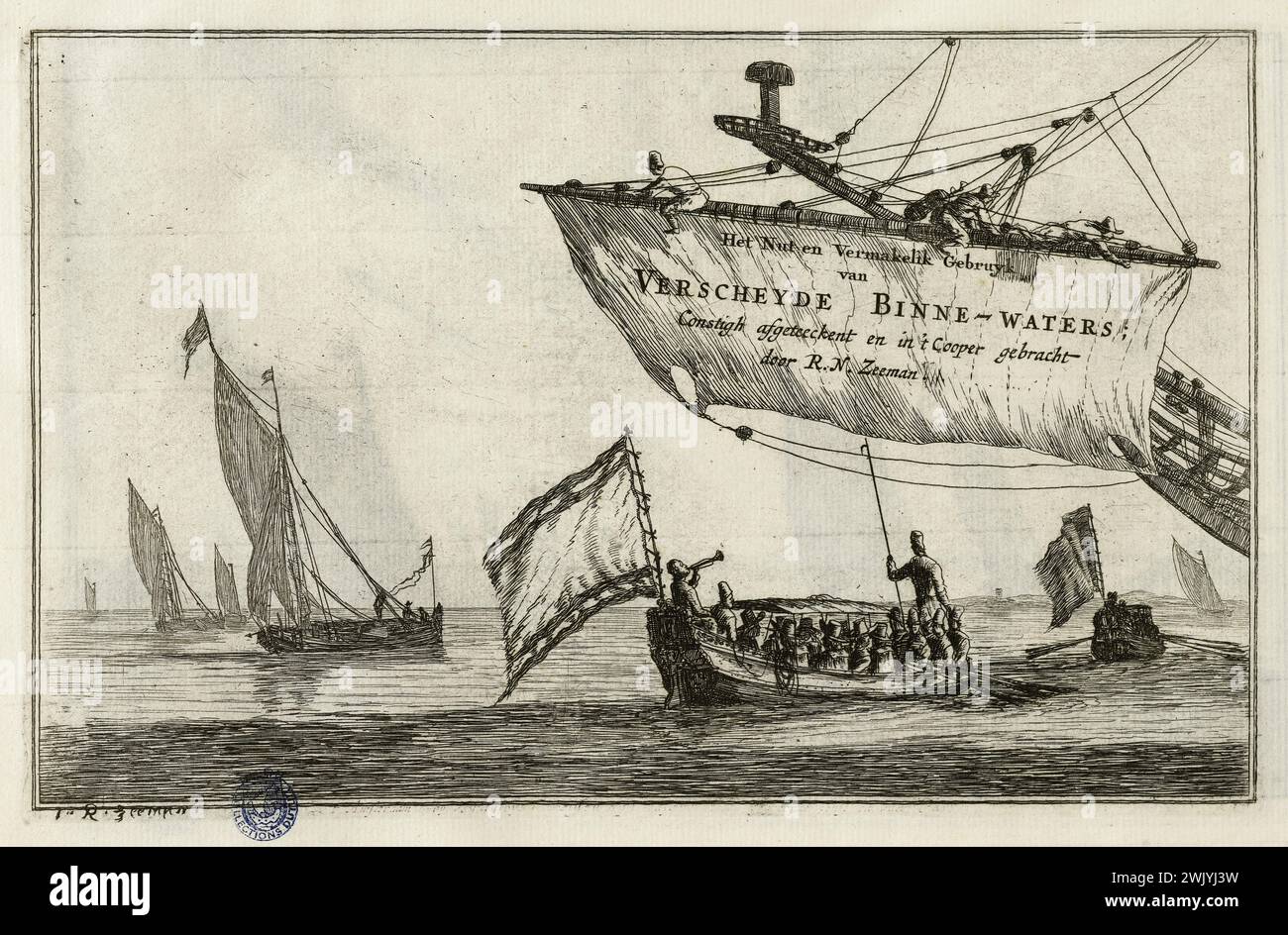 Renier Zeeman (around 1623-1667). Title: Some river ports n ° 1 ...