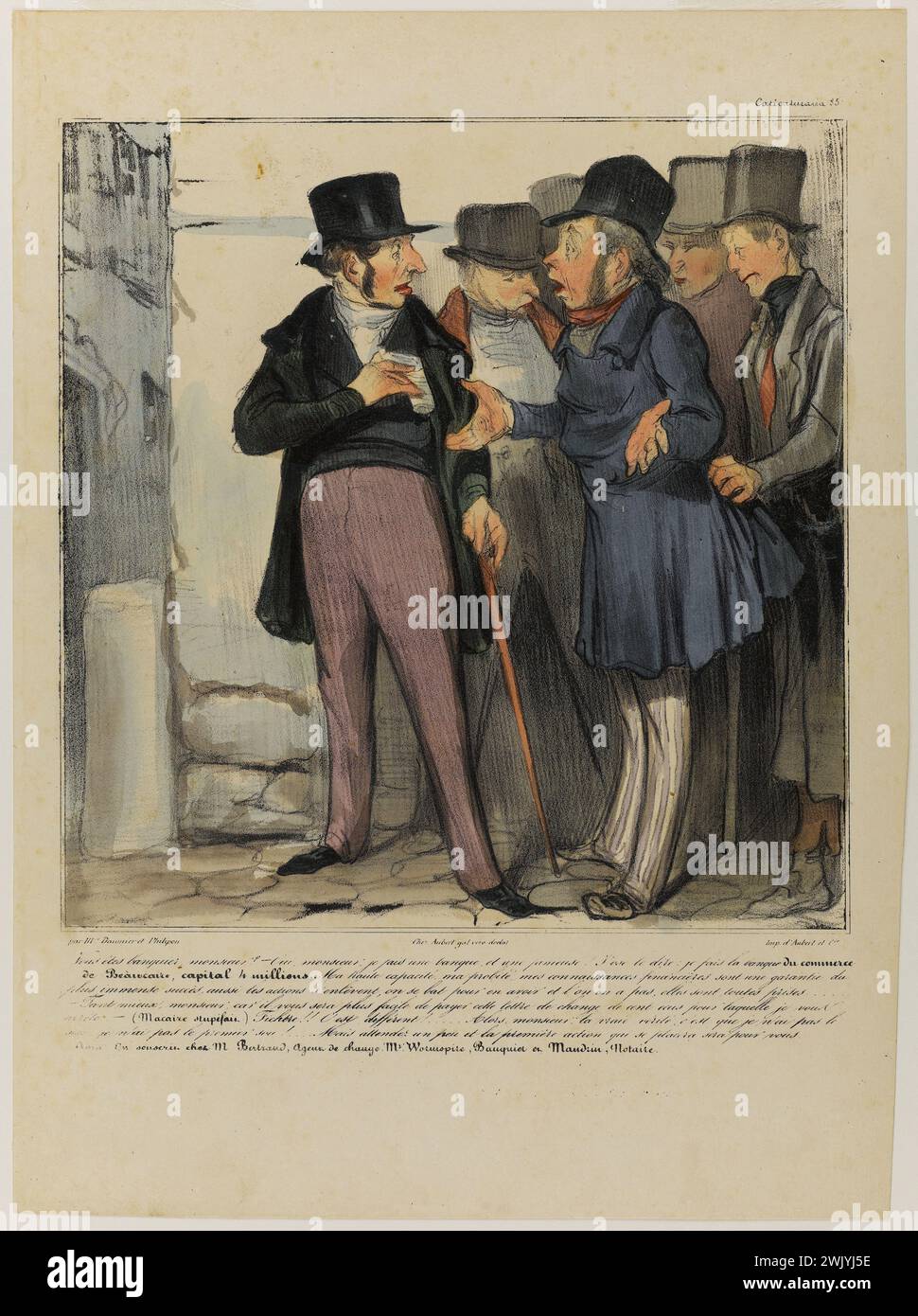 Honoré Daumier (1808-1879). "Are you a banker sir? - Yes, sir, I make a ...