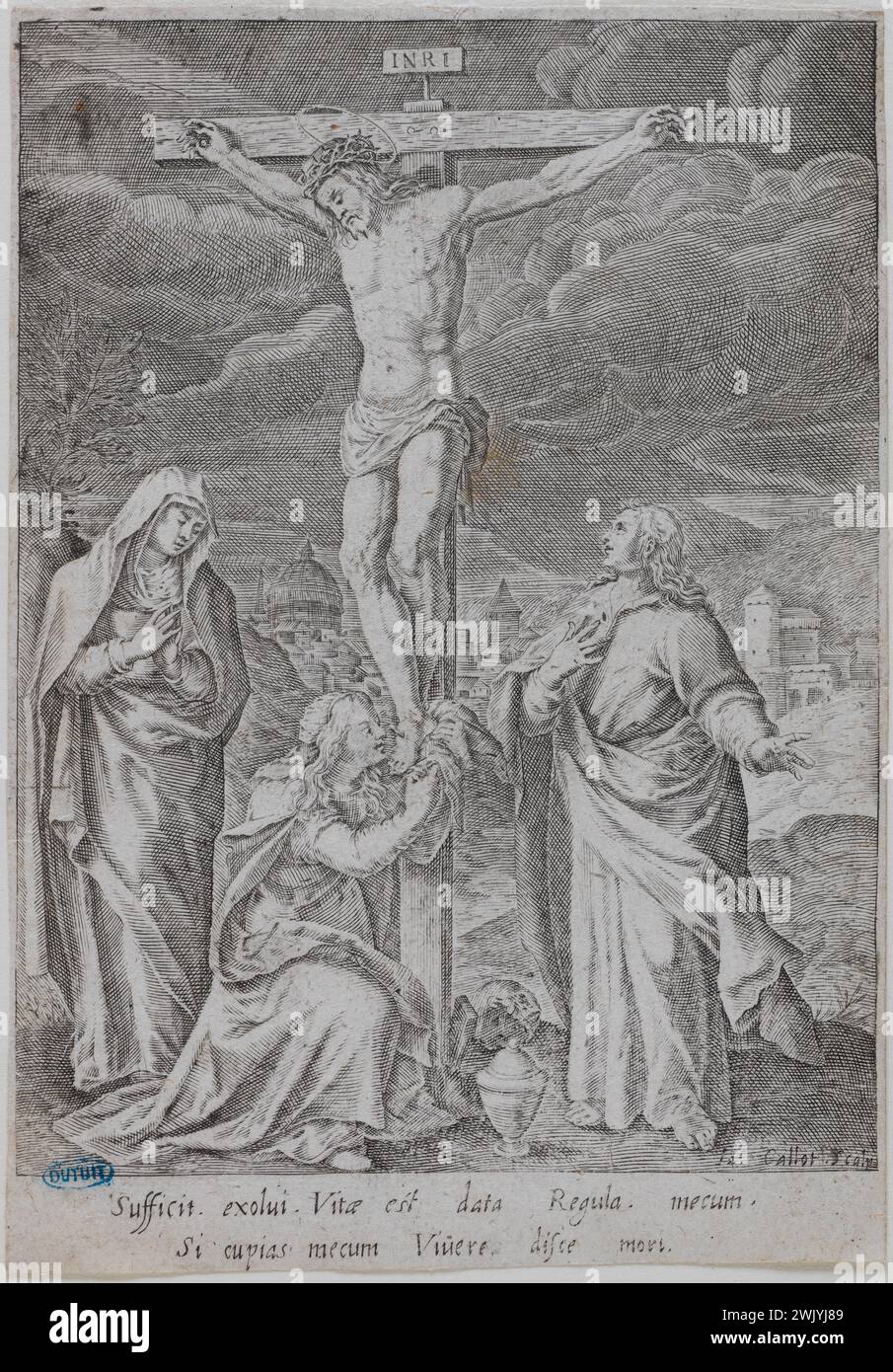 Jacques Callot (1592-1635). "Jesus on the cross" (Lieure 51, Meaume 10 ...