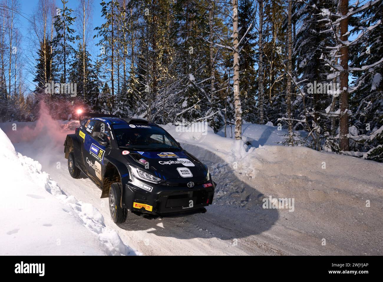 UMEÅ 20240217Sami Pajari of Finland with co-driver Enni Malkonen ...