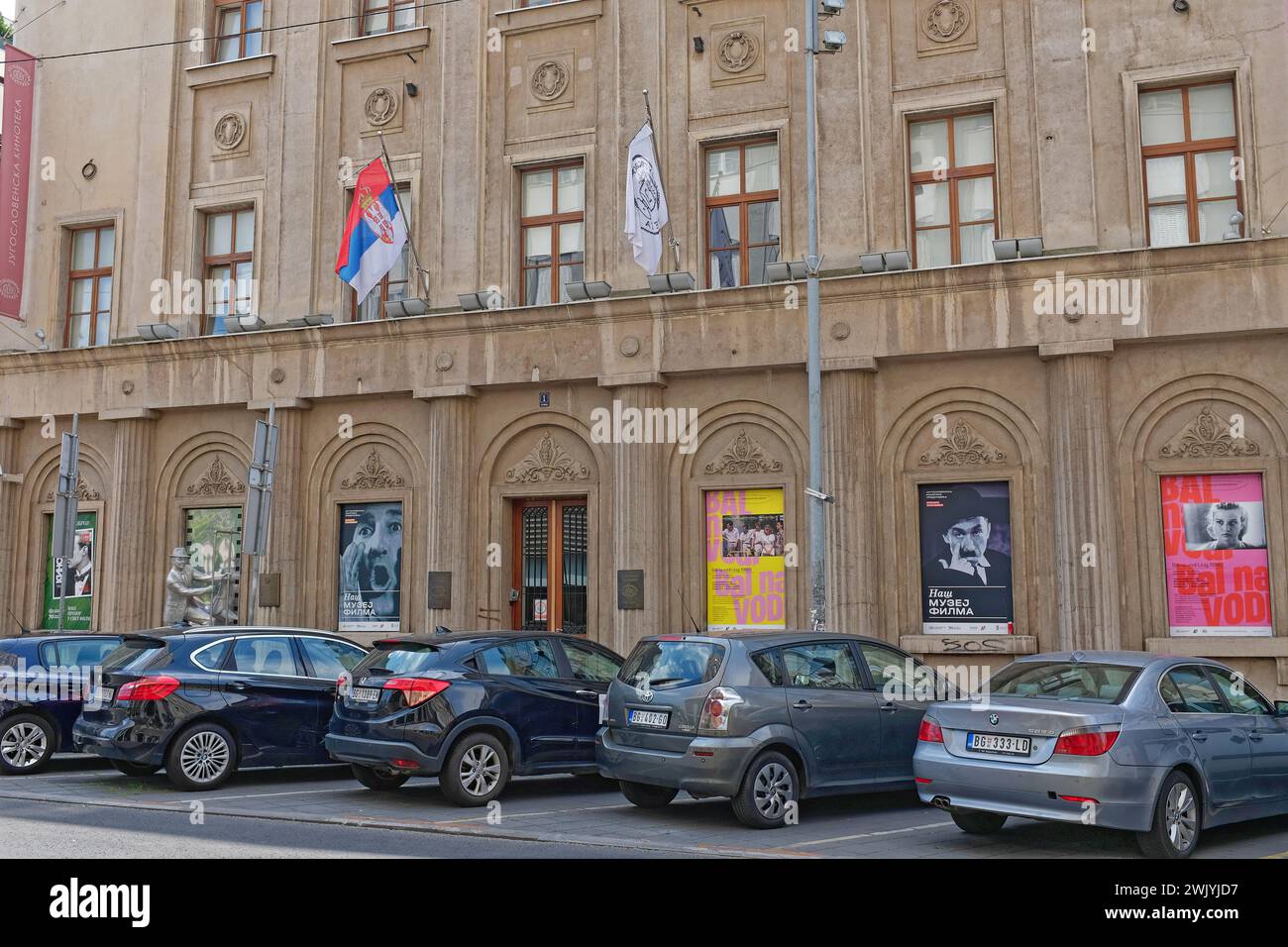 Belgrade, Serbia - July 5, 2021: Yugoslav film archive museum building ...