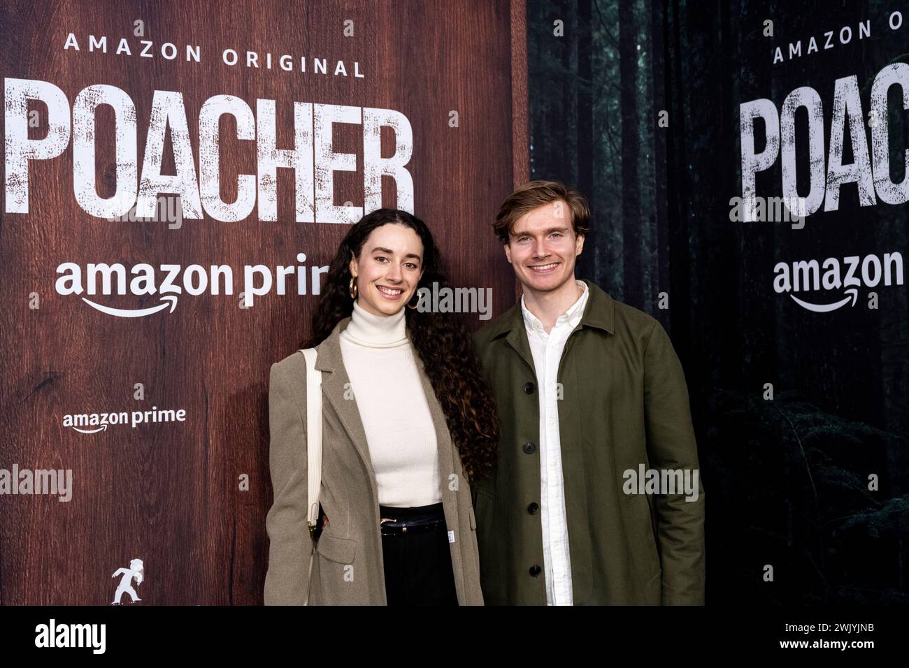 London, UK. 17 February 2024. Ben and Ciara, climate influencers, at a ...