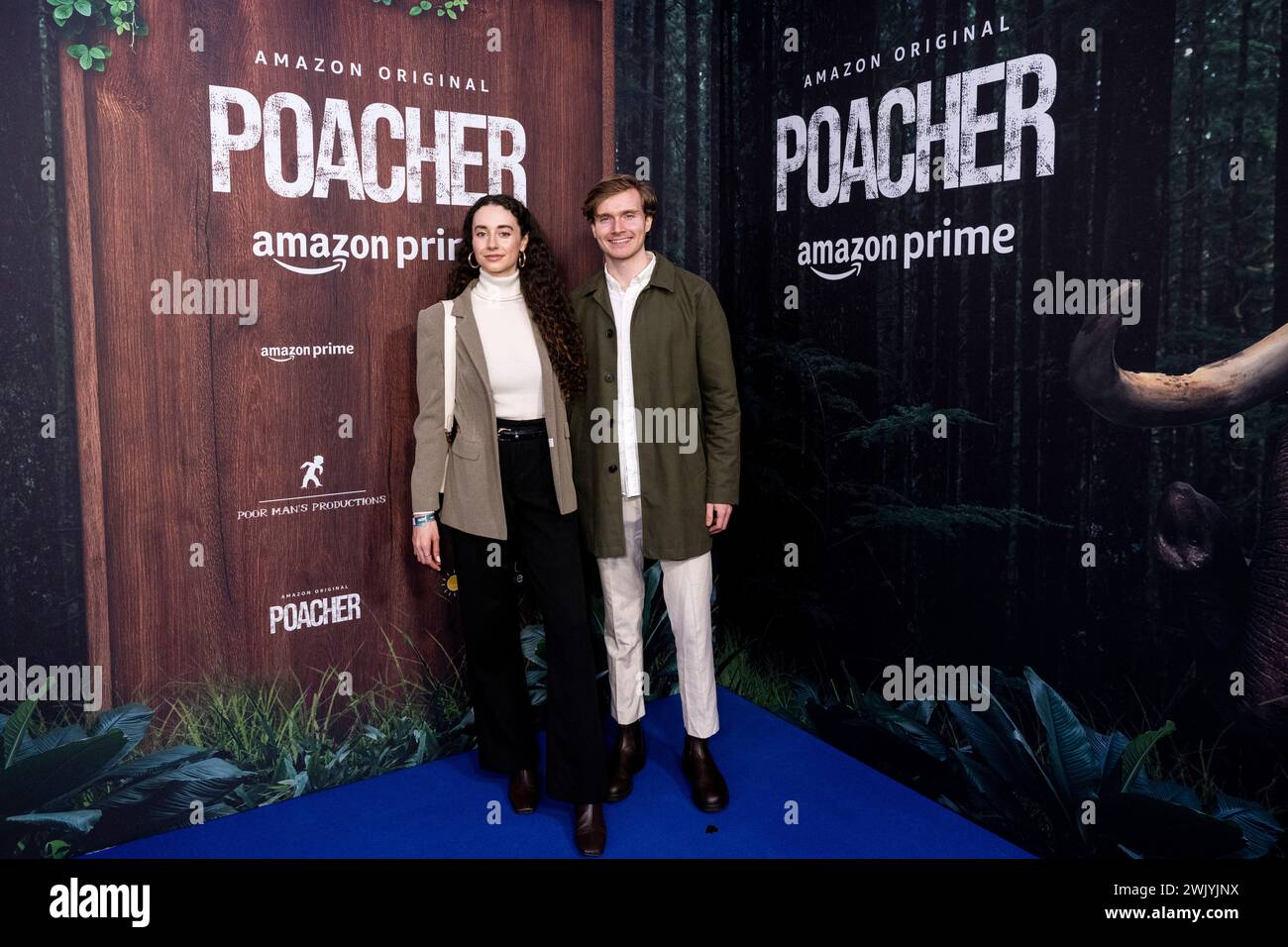 London, UK. 17 February 2024. Ben and Ciara, climate influencers, at a ...