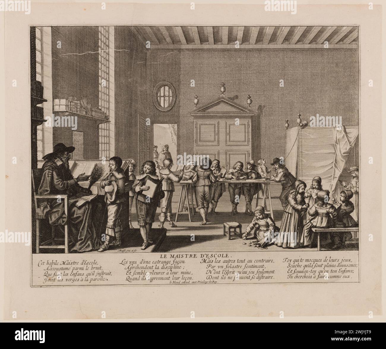 Abraham Bosse (1602-1676). "The schoolmaster (during" the school ...