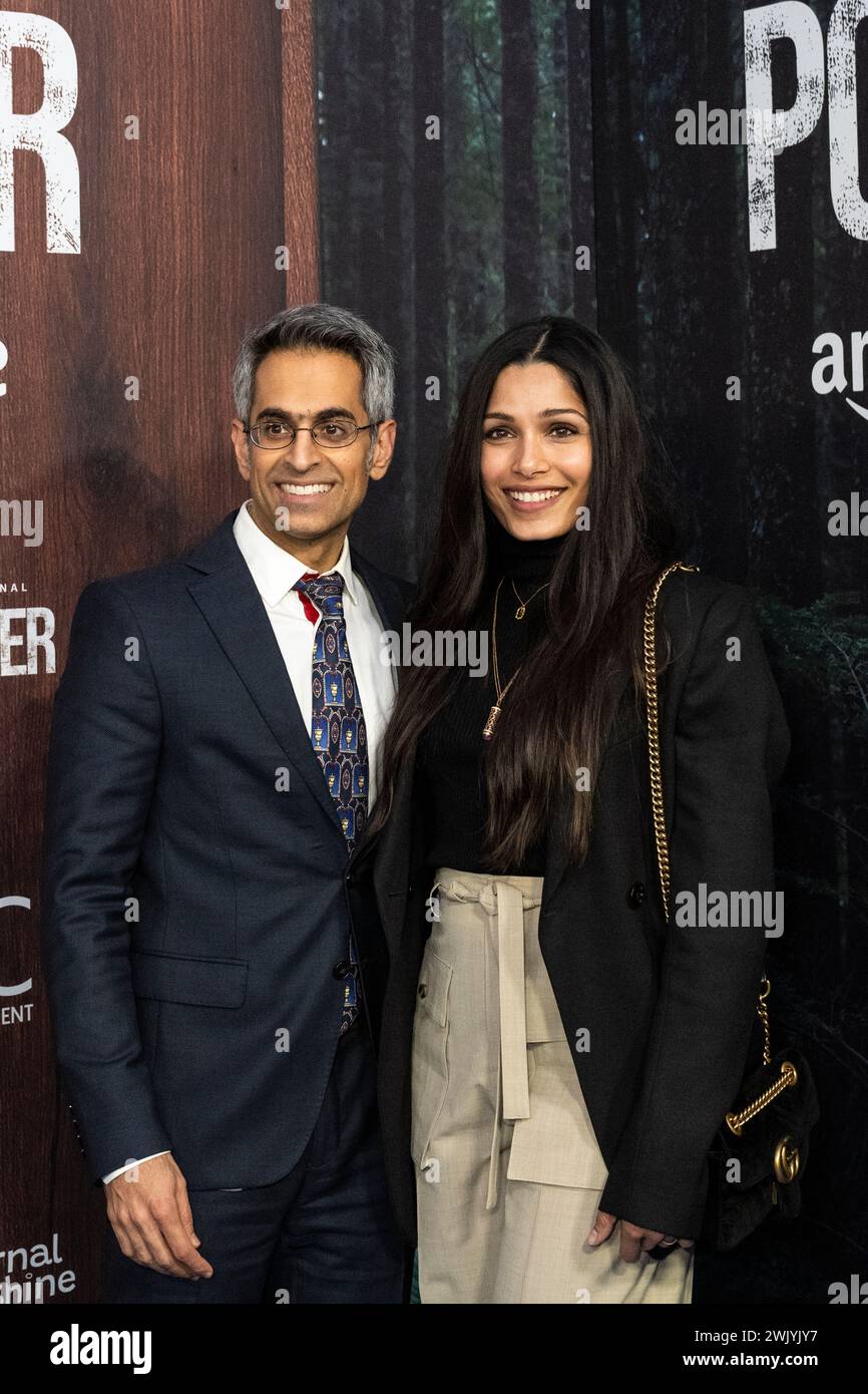 London, UK. 17 February 2024. (L) Richie Mehta (Poacher director) and ...