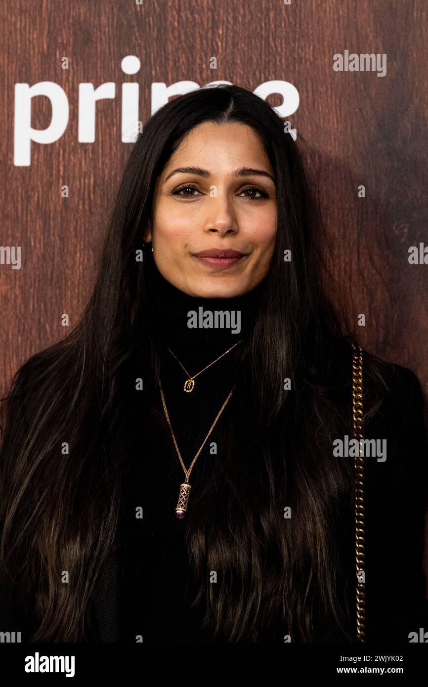London, UK. 17 February 2024. Freida Pinto (actor) at a premiere at The ...