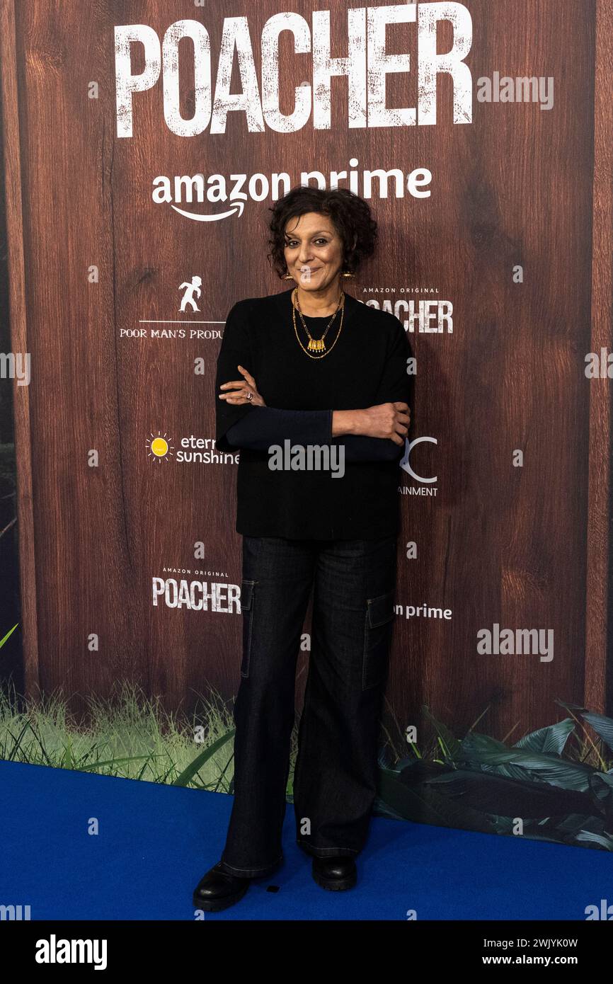 London, UK. 17 February 2024. Meera Syal (actor) at a premiere at The ...
