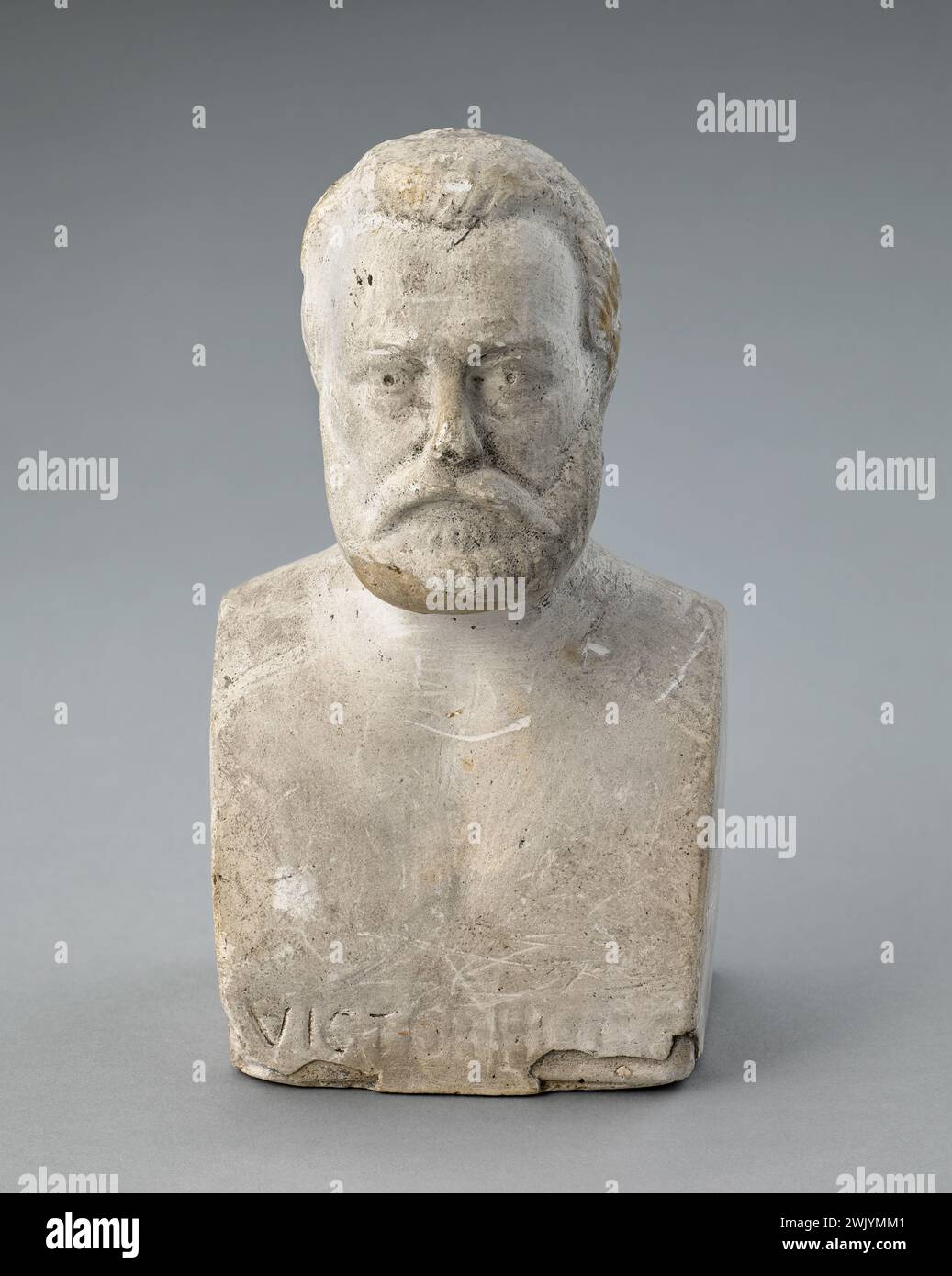 Anonymous, Victor Hugo (registered title (letter)). Full plaster ...