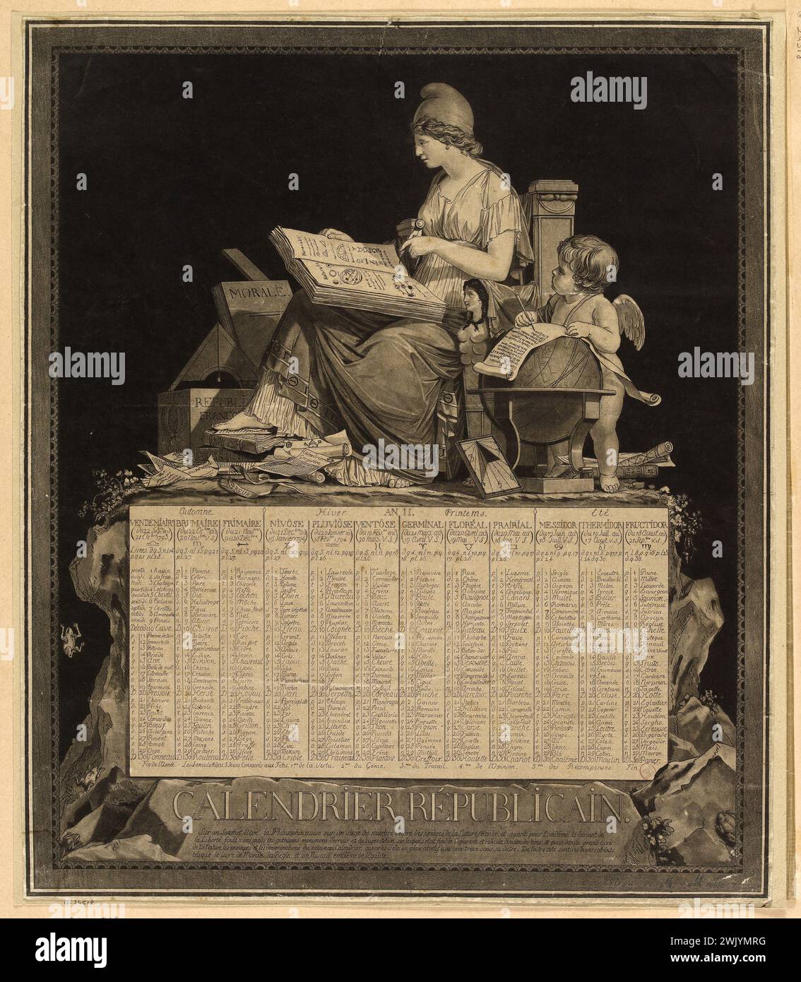 Philibert -Louis Debucourt (1755-1832). "Republican calendar" (Calendar ...