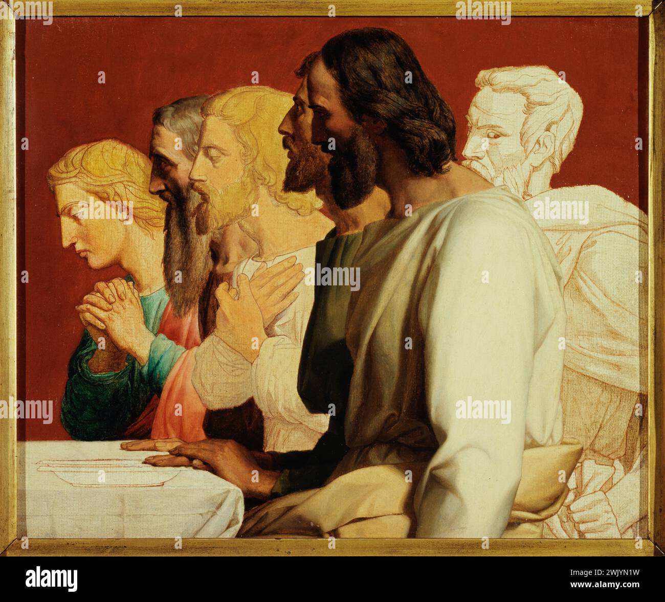 Alphonse Perin (1798-1874). The Last Supper: Study for Notre-Dame de ...