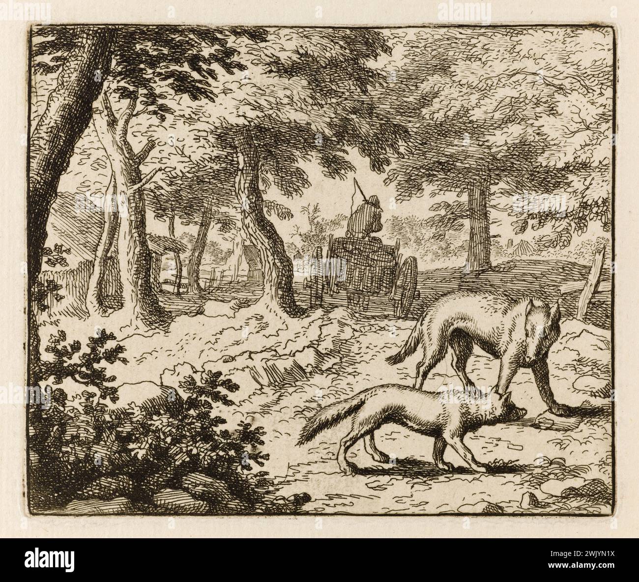 Allart van Everdingen (1621-1675). Renard's novel: 4- The fox ...