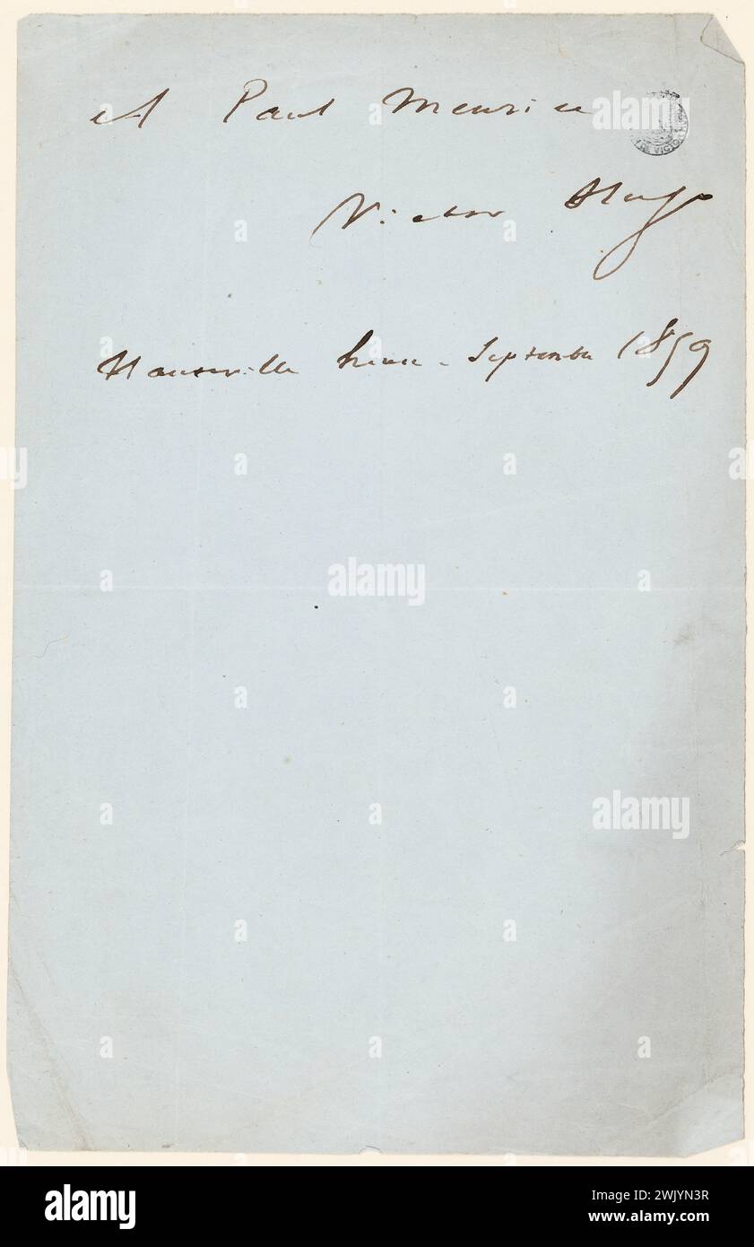 Hugo, Victor (n.1802-02-26-D.1885-05-22), COPEAU or sending (A Paul ...