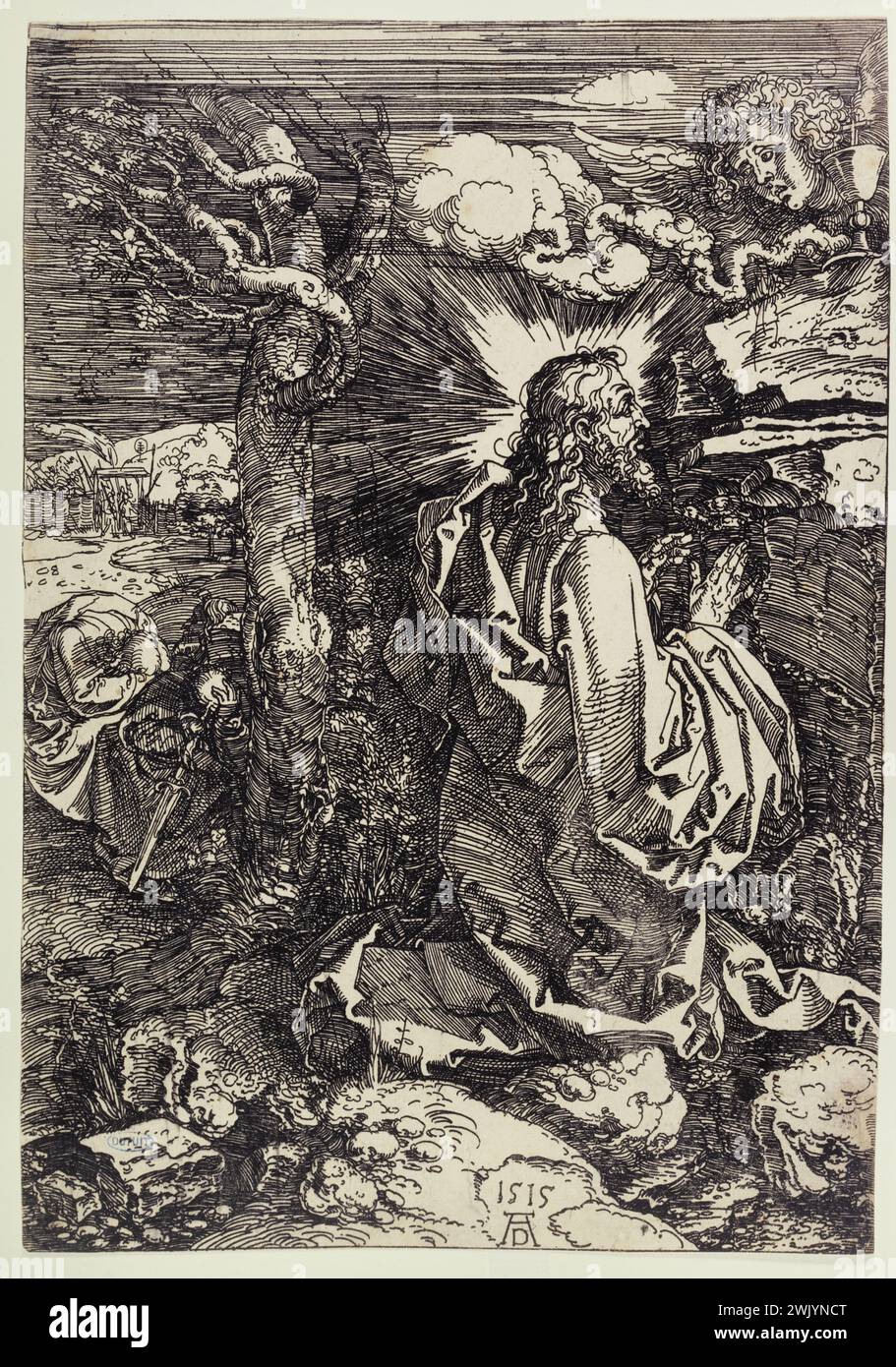 Albrecht Dürer (1471-1528). Christ in the olive garden (Bartsch 19 ...
