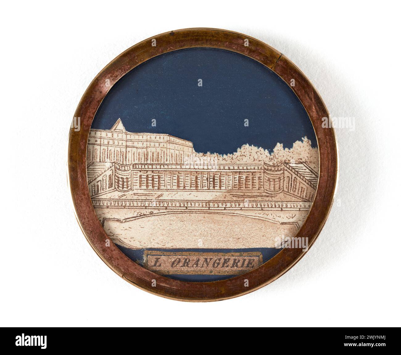 Anonymous, 1785. Grave paper (enhanced with gouache?), Metal (copper ...
