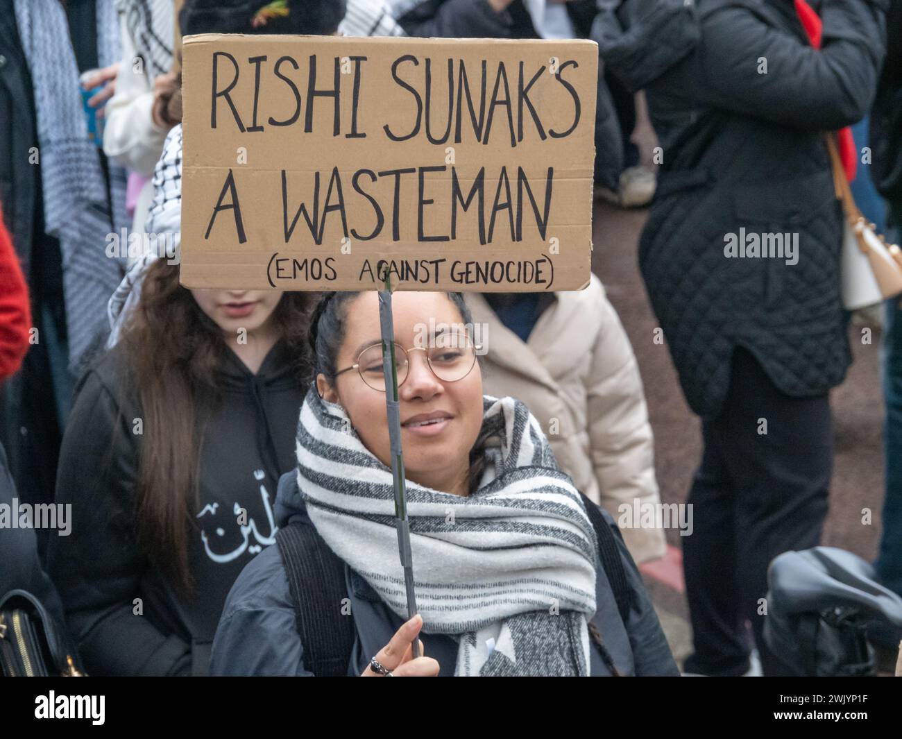 London, UK. 17 Feb 2024. Rishi Sunak's a Wasteman. A huge march to the ...