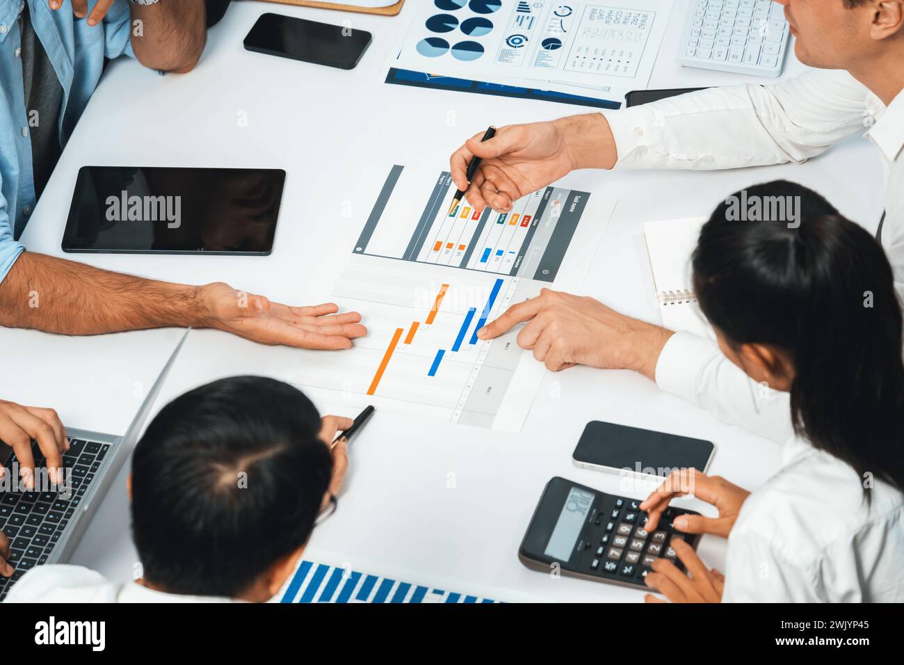 Project manager communicate and collaborate with team using project ...