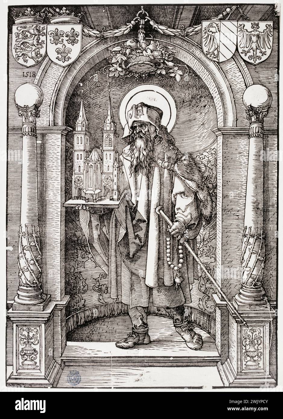 Hans Balance (Gries, 1484-1545). Saint Sebald (Barte App.119). 1518 ...