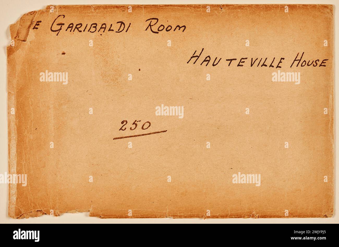 Anonymous, envelope containing the glass plate of the oak gallery in ...