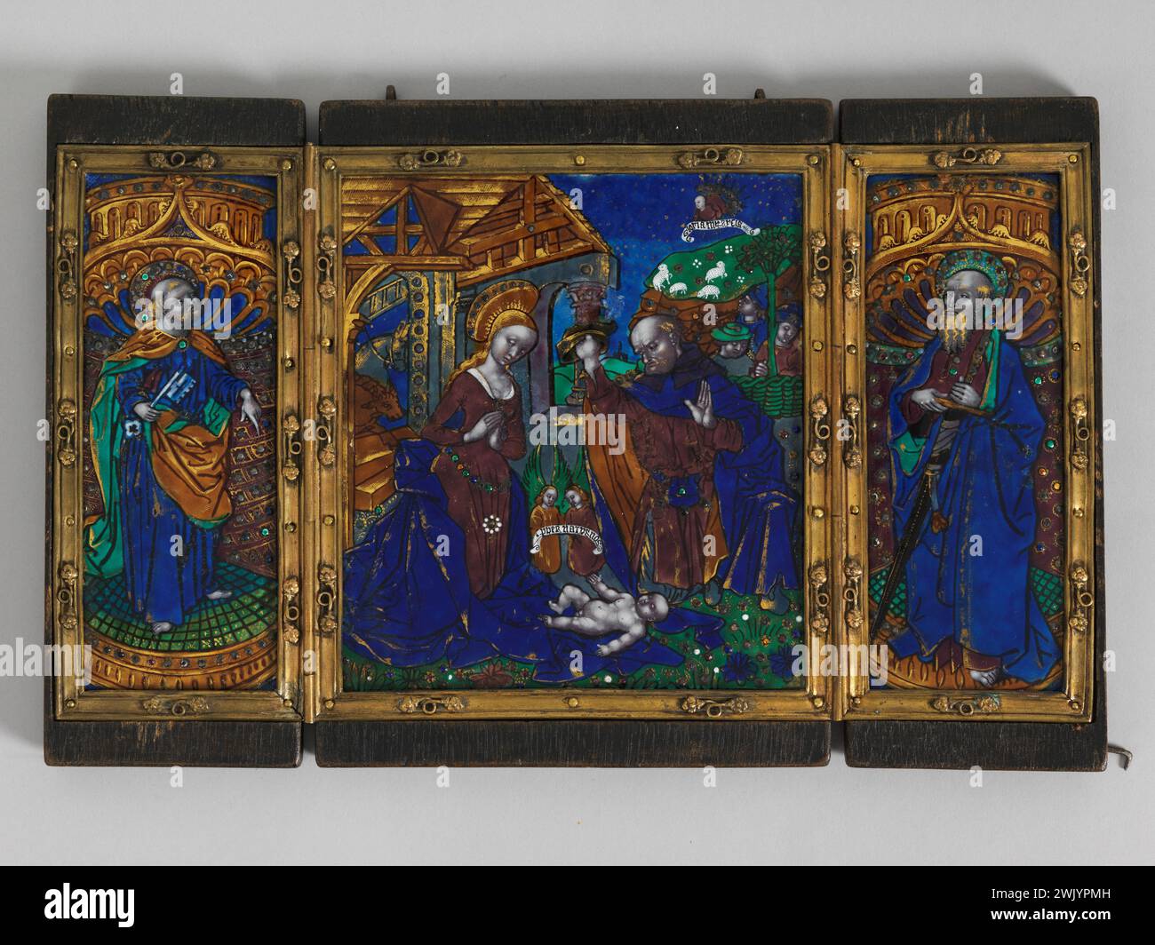 Triptych of Louis XII (Atelier du) (n. - d.), La Nativity between Saint Peter and Saint Paul ...