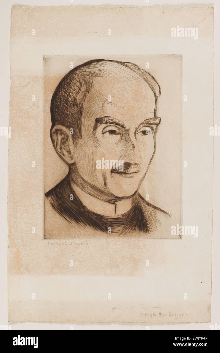 Schwartz (n.1884-10-01-D.1942), Portrait of the philosopher Henri ...