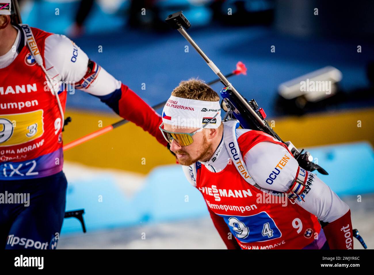 Czech Vitezslav Hornig in action during the Men's 4x7, 5 km relay race ...