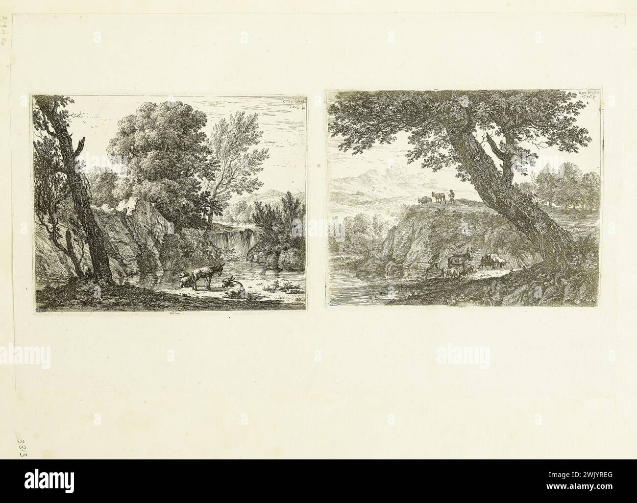 Karel Dujardin (1622-78). The goujat and the two donkeys and the two ...