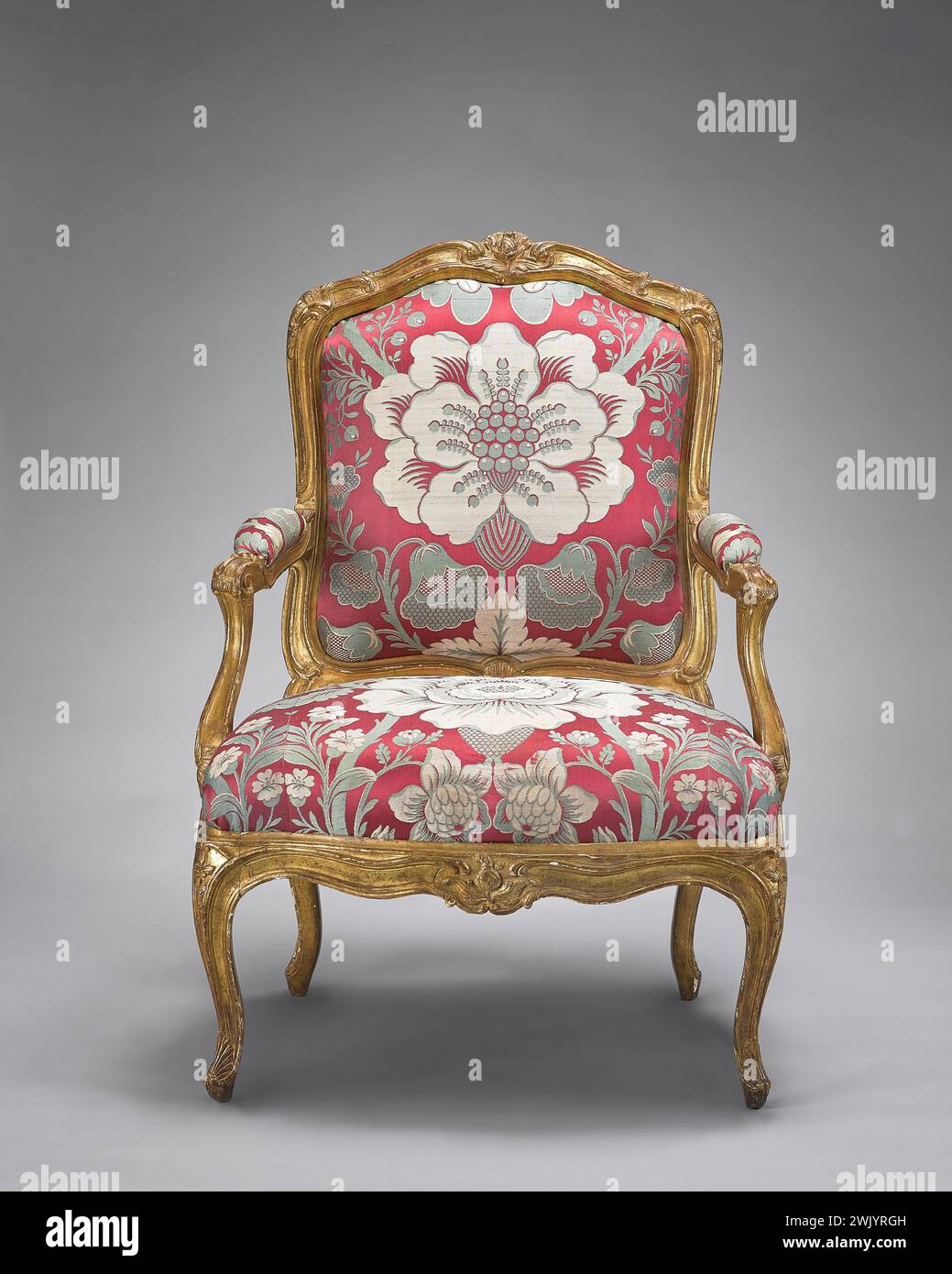 Anonymous, chassis chair (common name), 1760. carved and golden beech ...