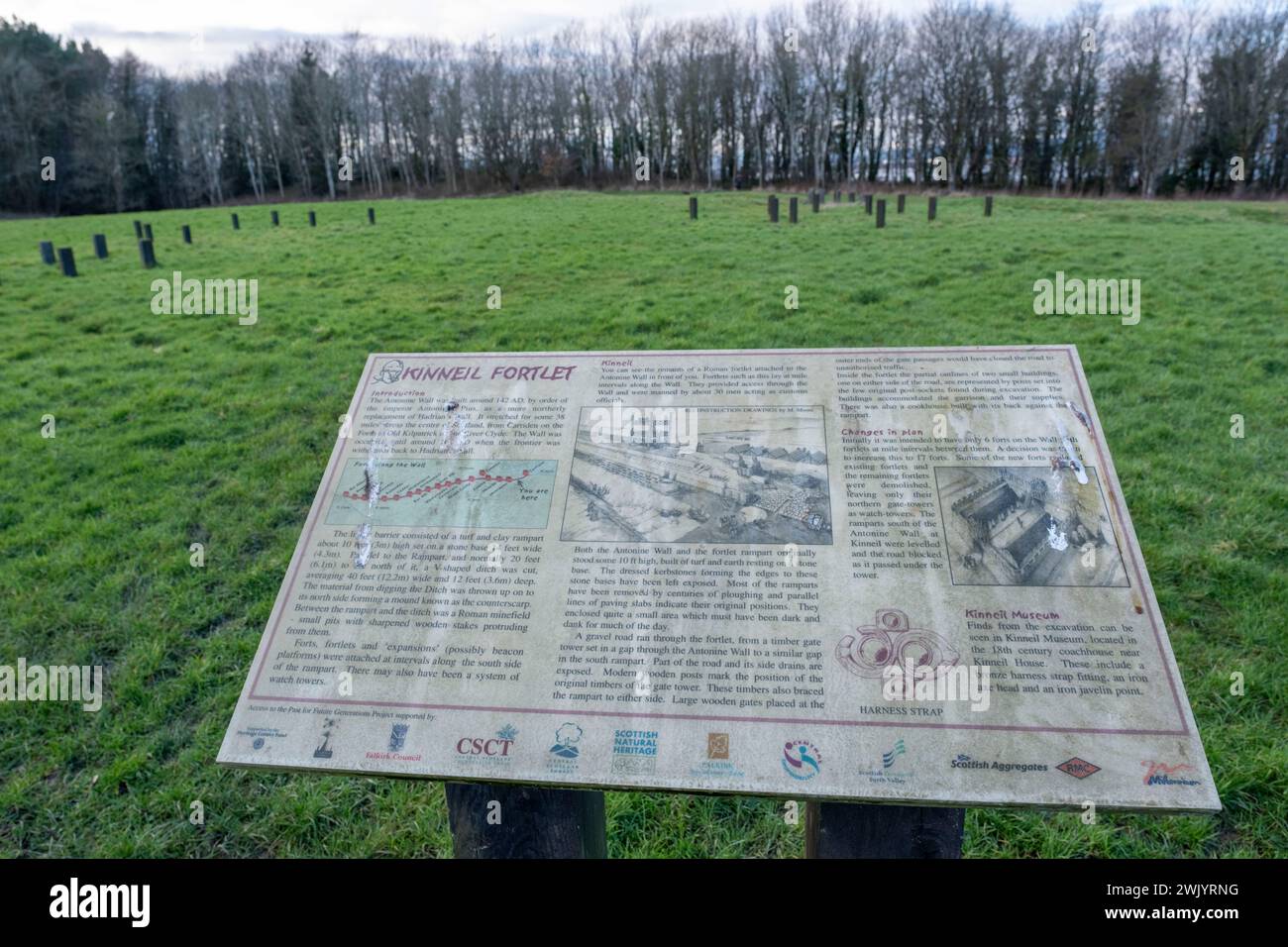 Kinneil roman fortlet sign hi-res stock photography and images - Alamy