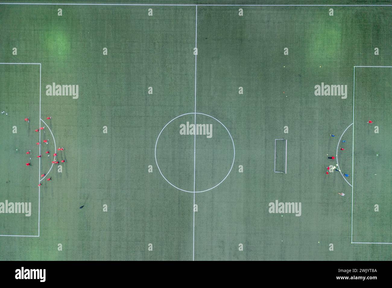 Aerial sports pitch evening hi-res stock photography and images - Alamy