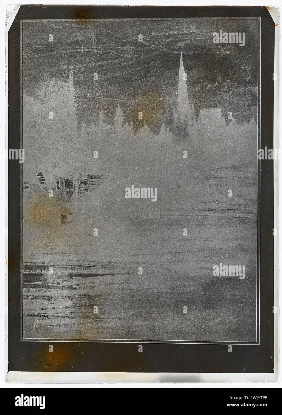 Anonymous, drawing by Victor Hugo (dummy title). Houses of Victor Hugo ...