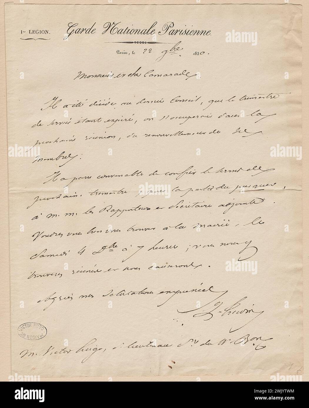 Unknown, the Legion of the Paris National Guard, X in Victor Hugo ...