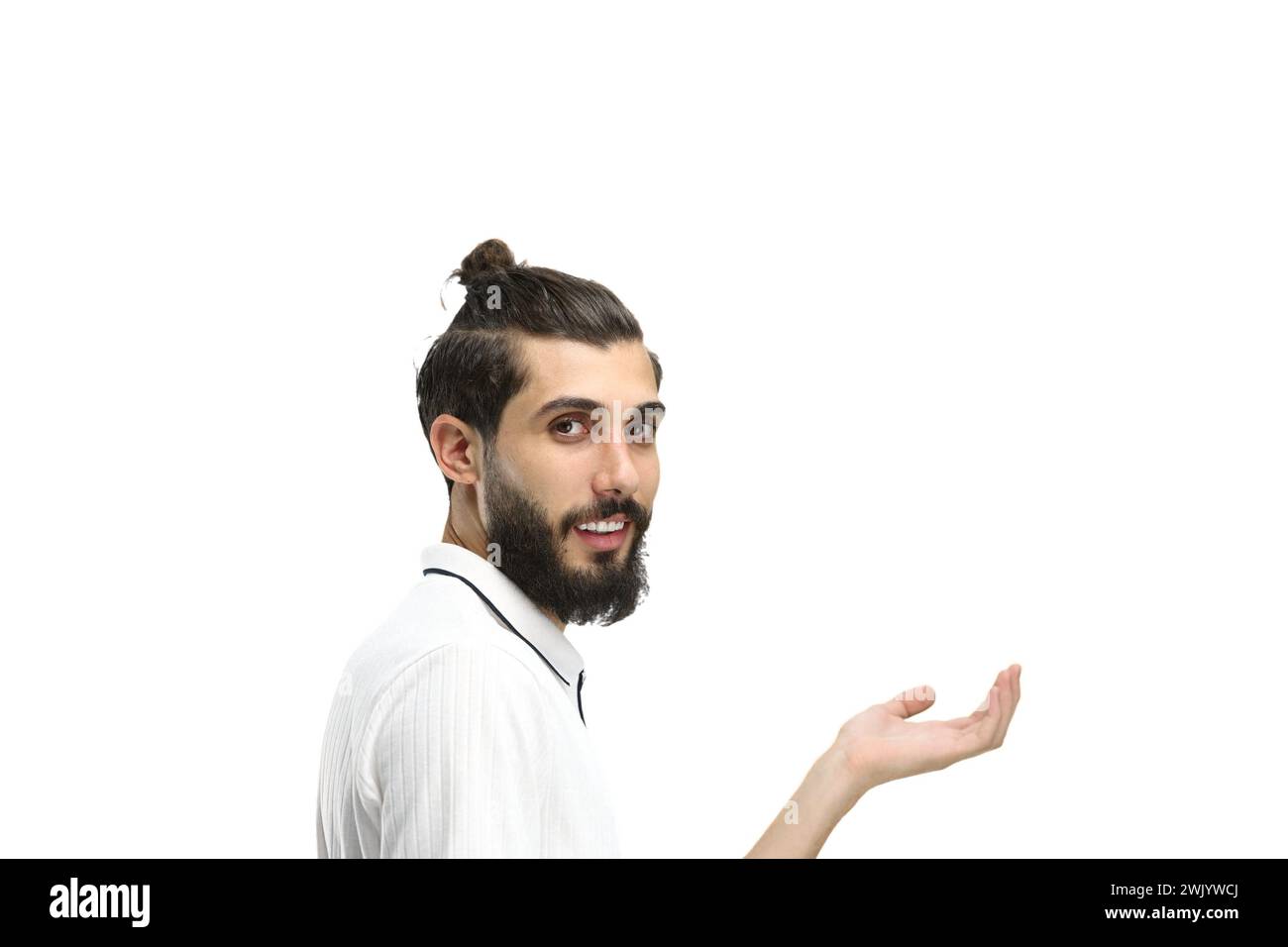 Points finger to side Cut Out Stock Images & Pictures - Alamy