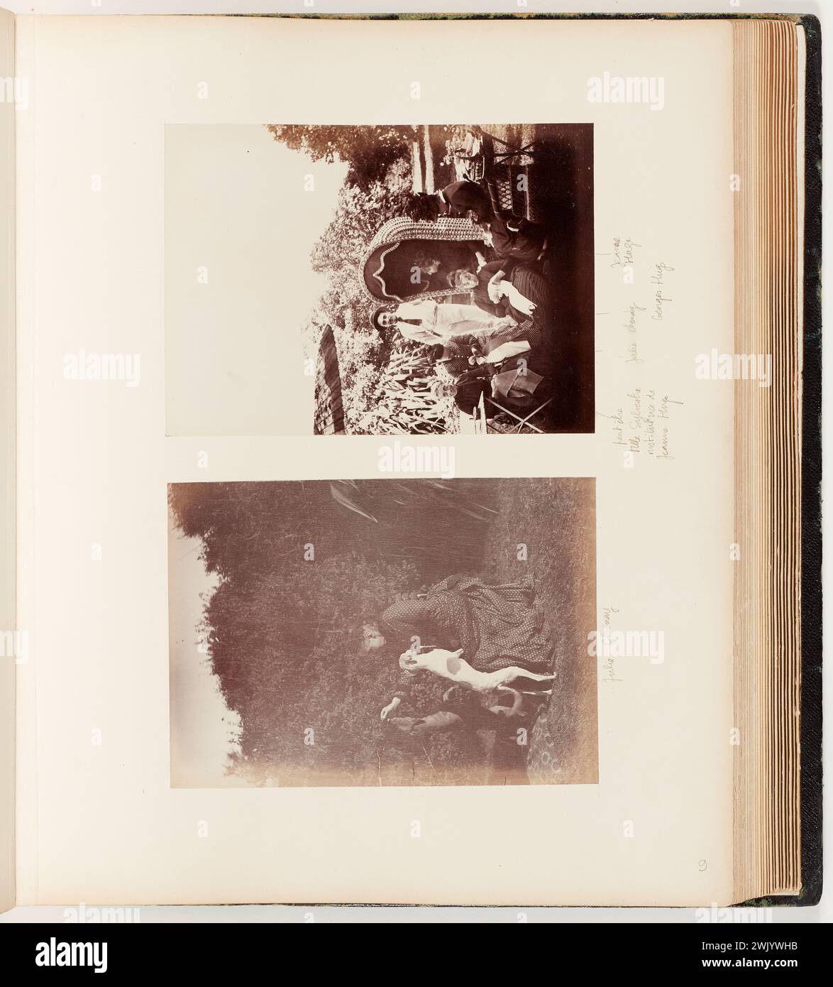 Anonymous, two photographs in the garden of Hauteville House: Julie ...