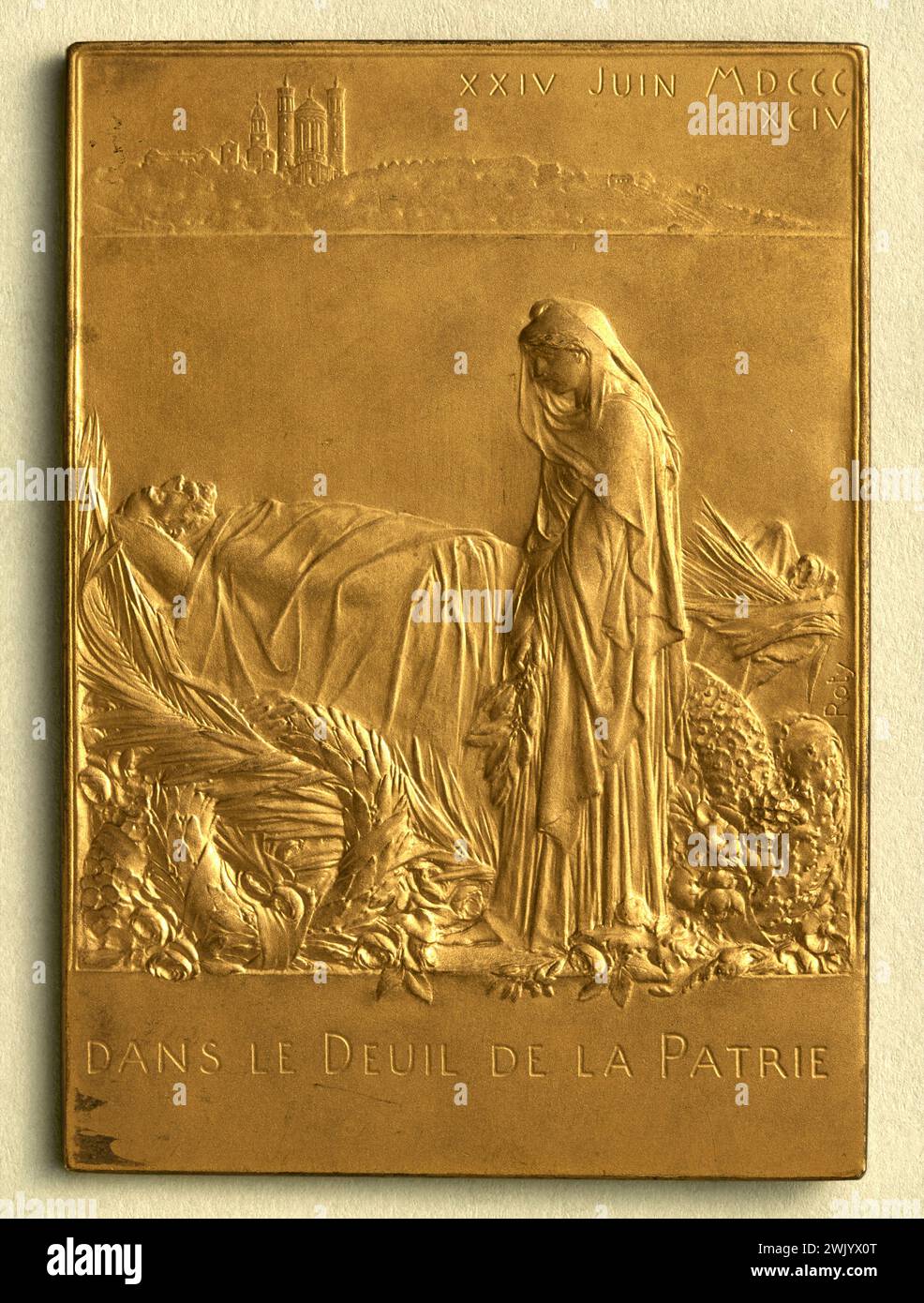 Silver funeral medal hi-res stock photography and images - Alamy