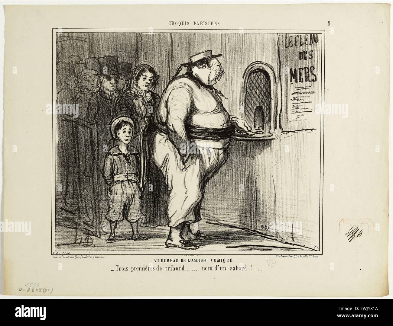 Honoré Daumier (1808-1879). Parisian sketch - at the Office of the ...