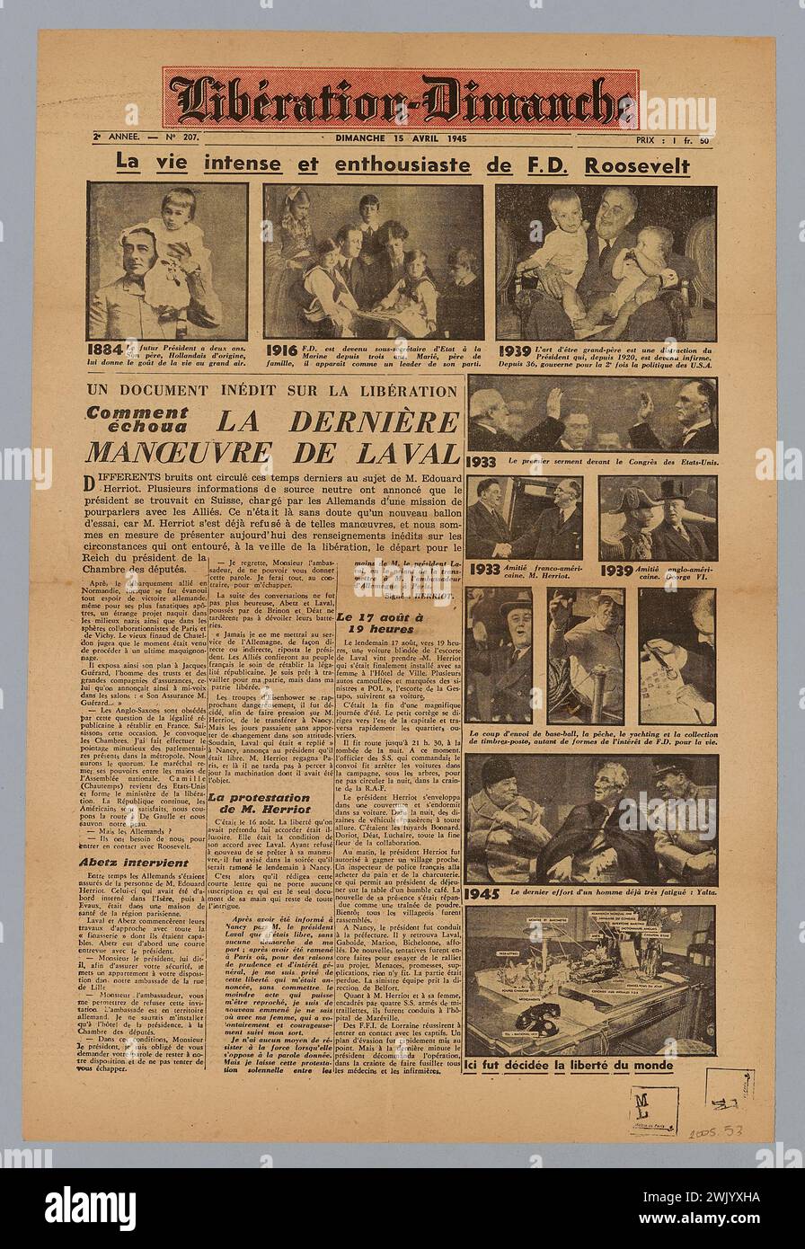 Parisian press and printing company (n. - d.), Liberation -dimanche ...