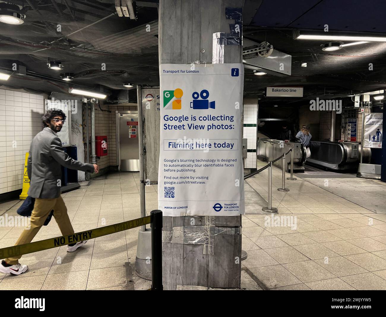 Sign warning of Google street view photos and filming being taken on ...