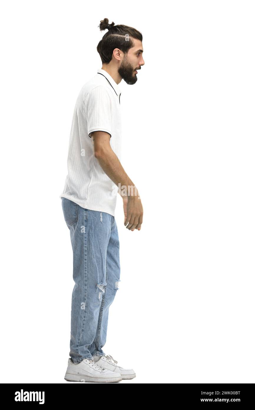 A man, full-length, on a white background Stock Photo - Alamy