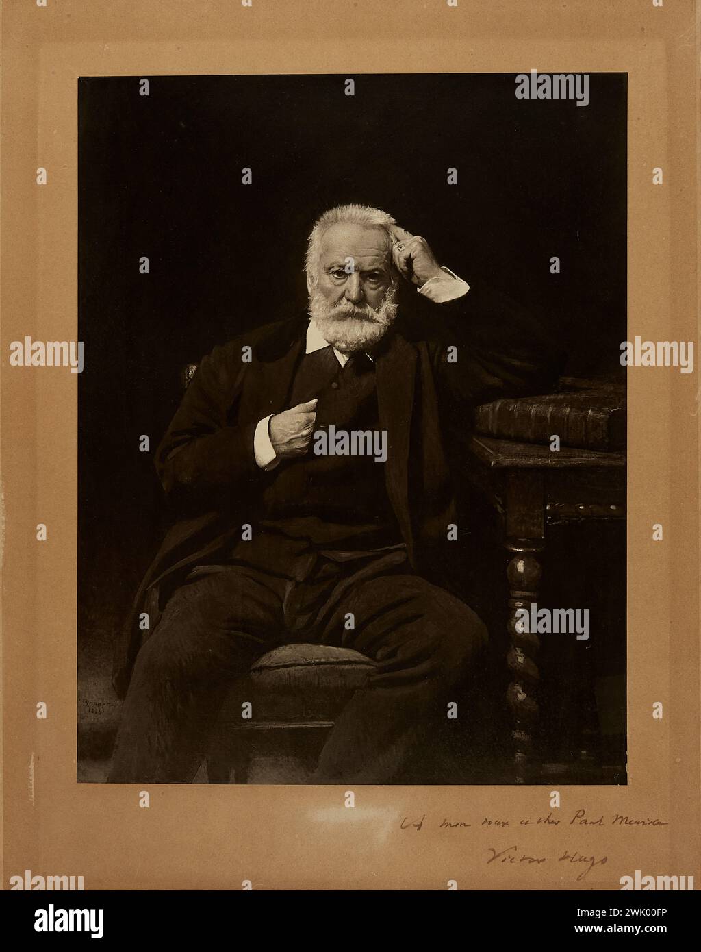 Anonymous, portrait of Victor Hugo after the painting of Léon Bonnat ...