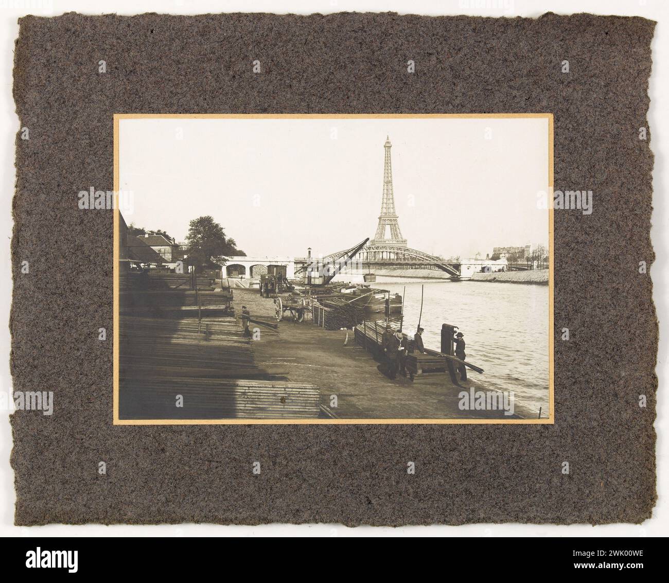Railway bridge, Quai de Passy. Paris (16th arr.). Photograph by Adolphe ...