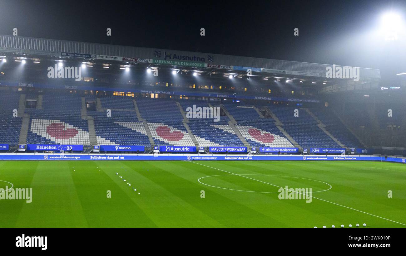 HEERENVEEN - Abe Lenstra Stadium grandstand during the Dutch Eredivisie ...